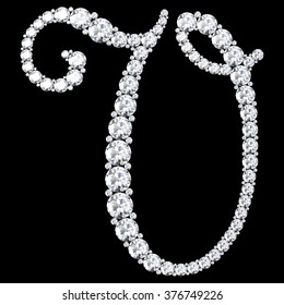 Stunning Beautiful V Set Diamonds V7 Stock Vector (Royalty Free ...