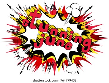 Stunning June Comic Book Style Word Stock Vector (Royalty Free ...