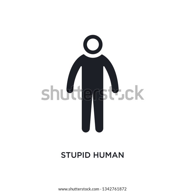 Stupid Human Isolated Icon Simple Element Stock Vector (Royalty Free ...