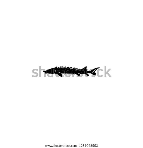 Sturgeon Vector Icon Sturgeon Sign On Stock Vector (Royalty Free ...