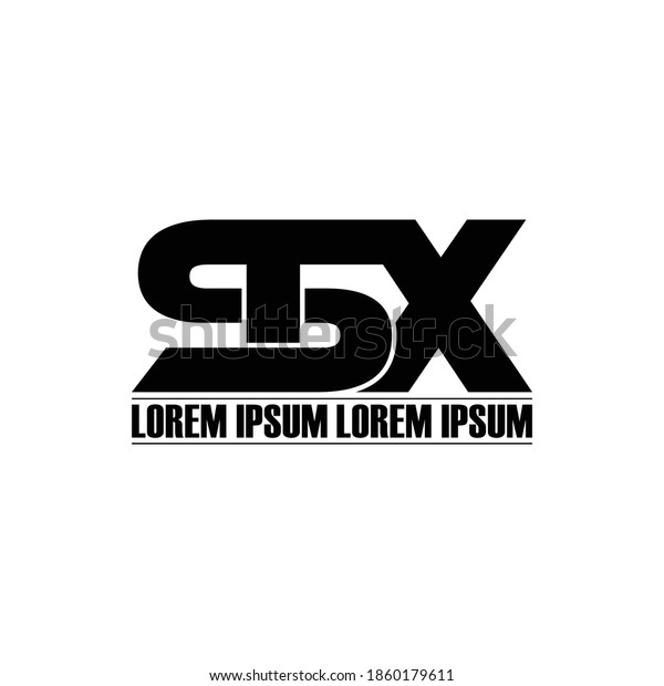 Stx Letter Monogram Logo Design Vector Stock Vector (Royalty Free ...