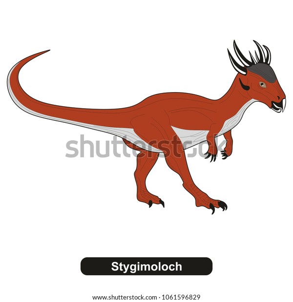 Stygimoloch Dinosaur Extinct Animal Stock Vector (Royalty Free) 1061596829