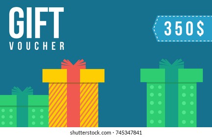 Style Collection Gift Voucher Background Stock Vector (Royalty Free ...