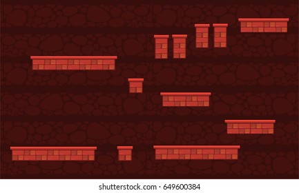 Vector Art Wall Game Background Style Stock Vector (Royalty Free ...