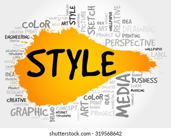 Style Word Cloud Concept Stock Vector (Royalty Free) 319568642 ...