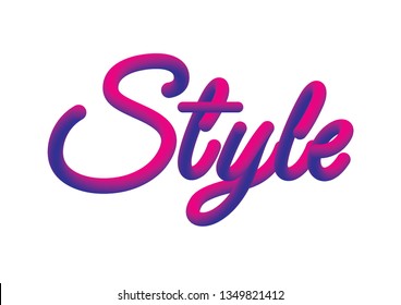 Style Word Written On White Background Stock Vector (Royalty Free ...