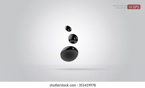 Stylish 3d Background Black Ellipses Stock Vector (Royalty Free ...