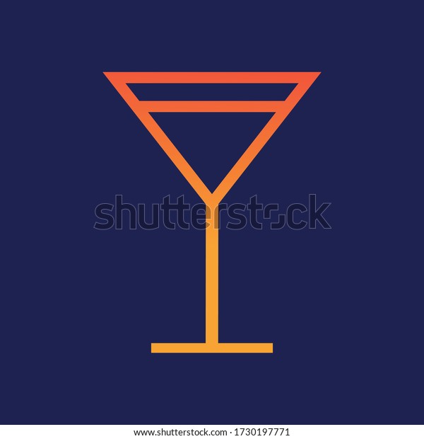 Stylish Bar Use Glass Icon Vector Stock Vector (Royalty Free ...