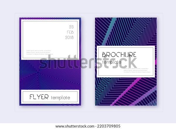 Stylish Cover Design Template Set Neon Stock Vector (Royalty Free ...