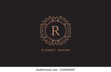 Luxury Vintage Crest Logo Calligraphic Royal Stock Vector (Royalty Free ...