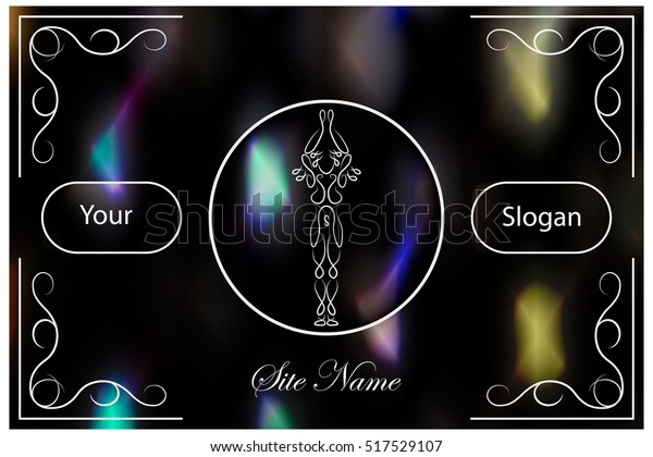 Stylish Front Page Design Sliding Model: vector de stock (libre de ...
