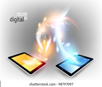 Stylish Futuristic Tablet Concept Design Stock Vector (Royalty Free ...