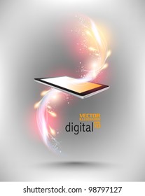 Stylish Futuristic Tablet Concept Design Stock Vector (Royalty Free ...