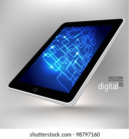 Stylish Futuristic Tablet Concept Design Stock Vector (Royalty Free ...