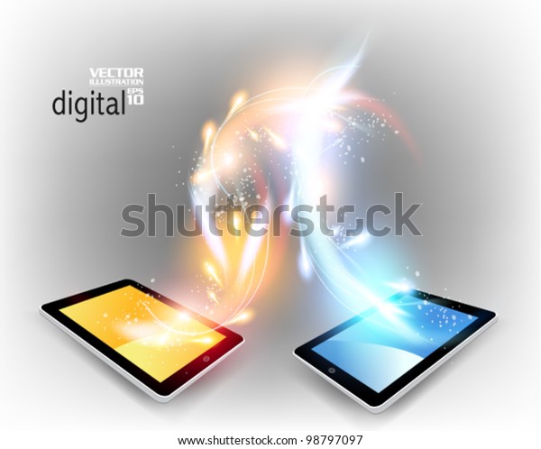 Stylish Futuristic Tablet Concept Design Stock Vector (Royalty Free ...