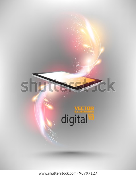 Stylish Futuristic Tablet Concept Design Stock Vector (Royalty Free ...