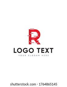 Stylish Glitch Letter Type R Logo Stock Vector (Royalty Free ...