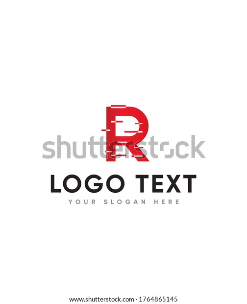 Stylish Glitch Letter Type R Logo Stock Vector (Royalty Free ...