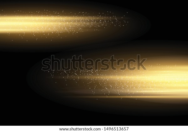 Stylish Golden Light Effect Abstract Laser Stock Vector (Royalty Free ...