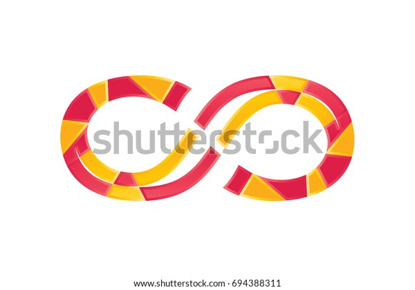 Stylish Infinity Symbol Polygonal Style Icon Stock Vector (Royalty Free ...