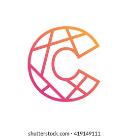 Stylish Letter C Stock Vector (Royalty Free) 419149111 | Shutterstock