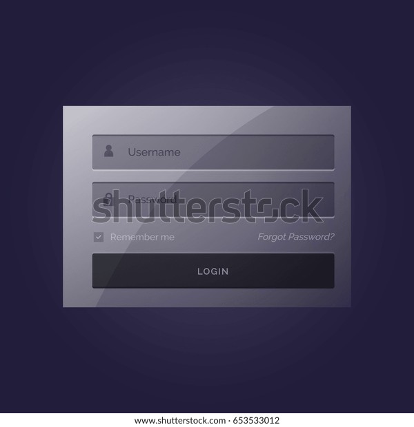 Stylish Login Form Modern Template Design: เวกเตอร์สต็อก (ปลอดค่า ...