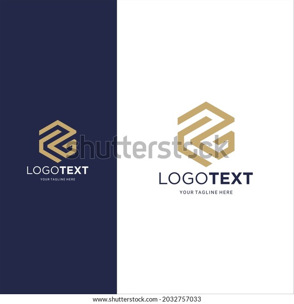 Stylish Logo Design Letter Pg Vector Stock Vector (Royalty Free ...