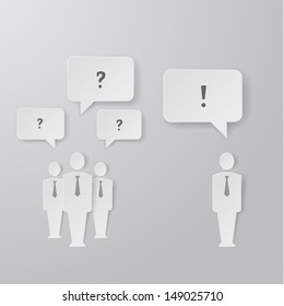 Stylish Minimal Question Answer Illustration Stock Vector (Royalty Free ...