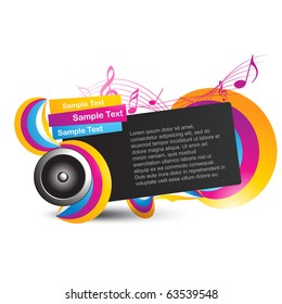 Stylish Music Vector Design Background Stock Vector (Royalty Free ...