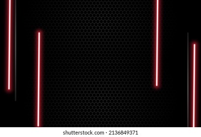 Stylish Neon Black Net Background Design Stock Vector (Royalty Free ...