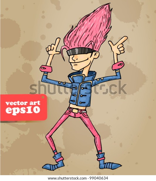 Stylish Partygoer Stock Vector (Royalty Free) 99040634