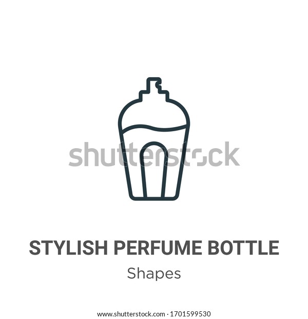 Stylish Perfume Bottle Outline Vector Icon Stock Vector (Royalty Free ...