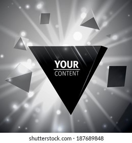 Stylish Pyramid Cover Design Stock Vector (Royalty Free) 187689848 ...
