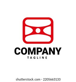 Stylish Red Square Logo Design Company Stock Vector (Royalty Free) 2205663133 | Shutterstock