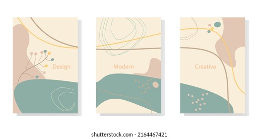 Stylish Set Design Template Organic Abstract Stock Vector (Royalty Free ...