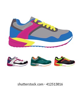 Sneakers Logo Price Shoes Stock Vector (Royalty Free) 509400163