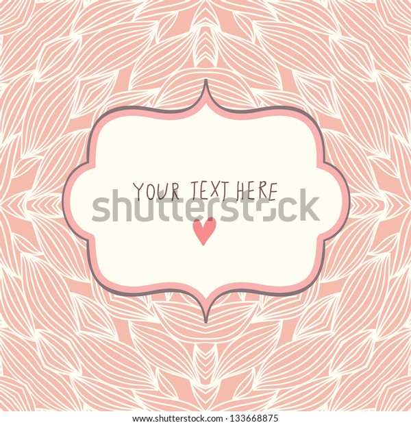Stylish Simple Card Textbox Romantic Wedding Stock Vector (Royalty Free ...