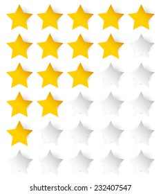 Stylish Star Rating Template Stock Vector (Royalty Free) 232407547 ...