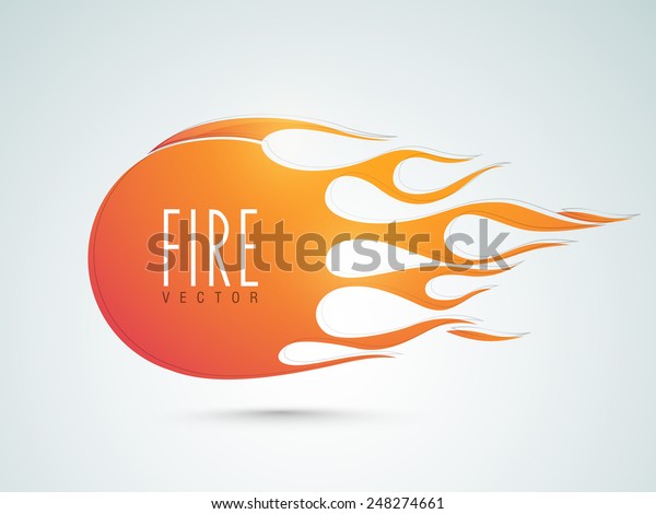 Stylish Sticker Tag Label Fire Flame Stock Vector (Royalty Free) 248274661