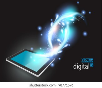 Stylish Futuristic Tablet Concept Design Stock Vector (Royalty Free ...
