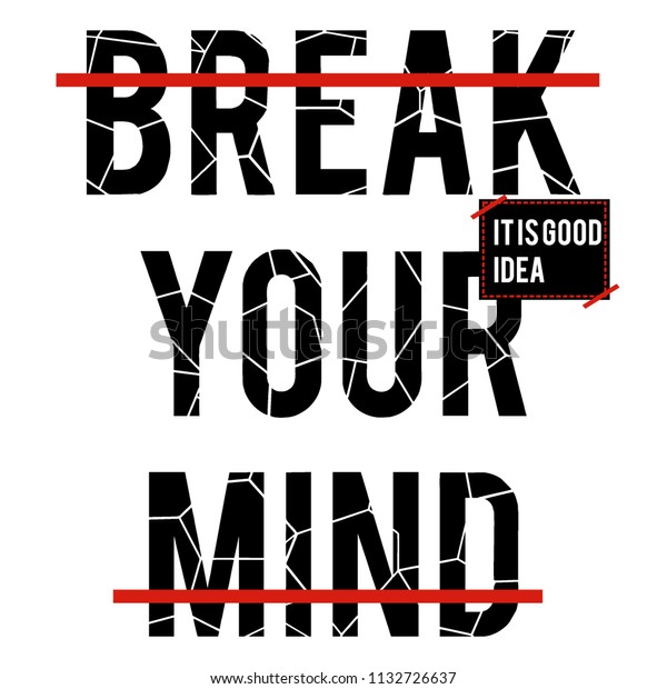 Stylish Trendy Slogan Tee Tshirt Graphics Stok Vektör (Telifsiz) 1132726637