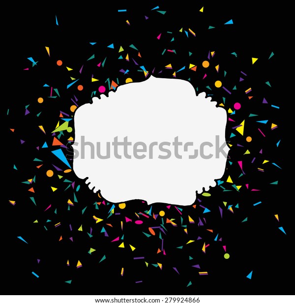 Stylish Vector Illustration Black Party Background Stock Vector ...