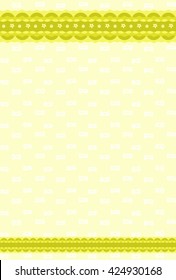 Stylish Yellow Postcard Reflecting Image Lace Stock Vector (Royalty ...