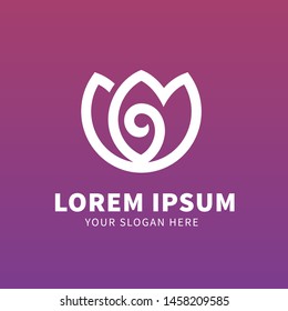 Stylized Abstract Lotus Symbol Vector Icon Stock Vector (Royalty Free ...