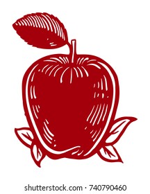 Stylized Apple Illustration Stock Vector (Royalty Free) 740790460 ...