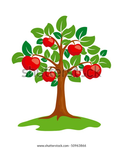 Stylized Appletree Eps8 Vector Stock Vector (Royalty Free) 50963866