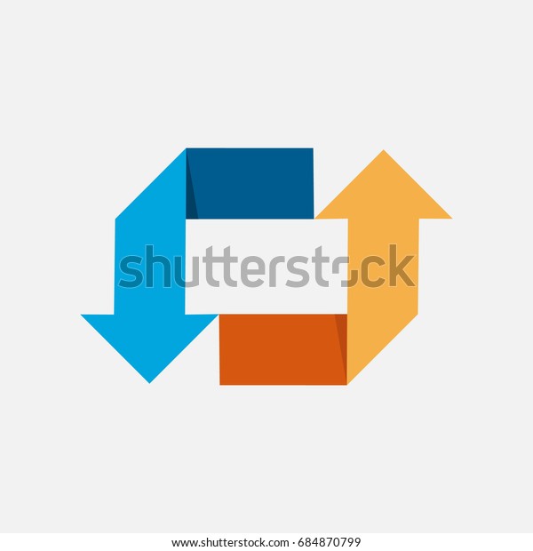 Stylized Arrow Logo Square Shape Template Stock Vector (Royalty Free ...