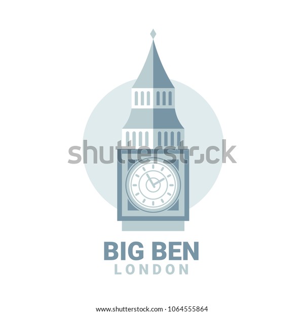 Stylized Big Ben Vector Illustration Icon Stock Vector (Royalty Free ...
