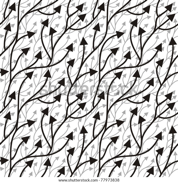 Stylized Black Branches Arrows Seamless Stock Vector (Royalty Free ...