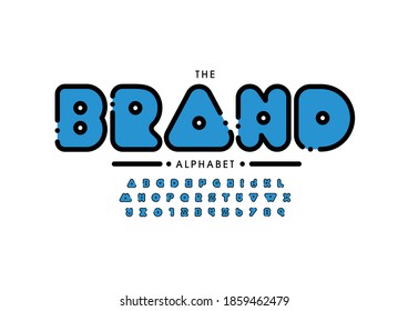 Stylized Brand Alphabet Font Vector Stock Vector (Royalty Free ...
